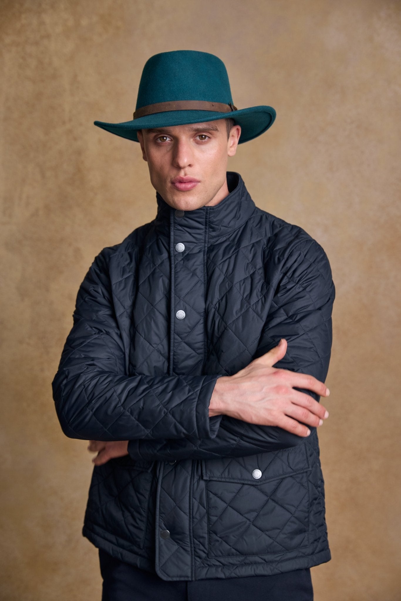 Boston Water Repellent Wool Felt Hat - Teal Green