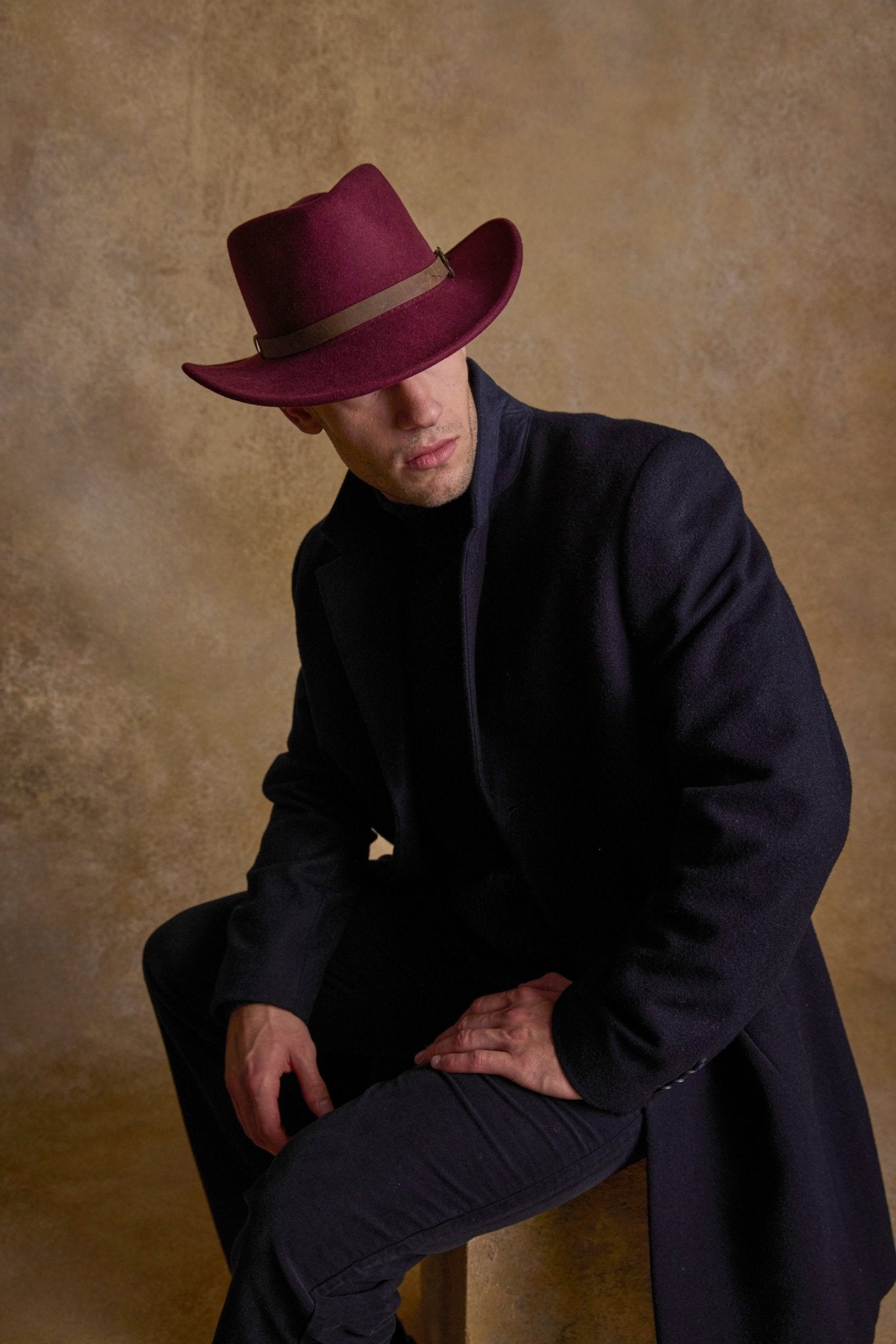Boston Water Repellent Wool Felt Hat - Burgundy